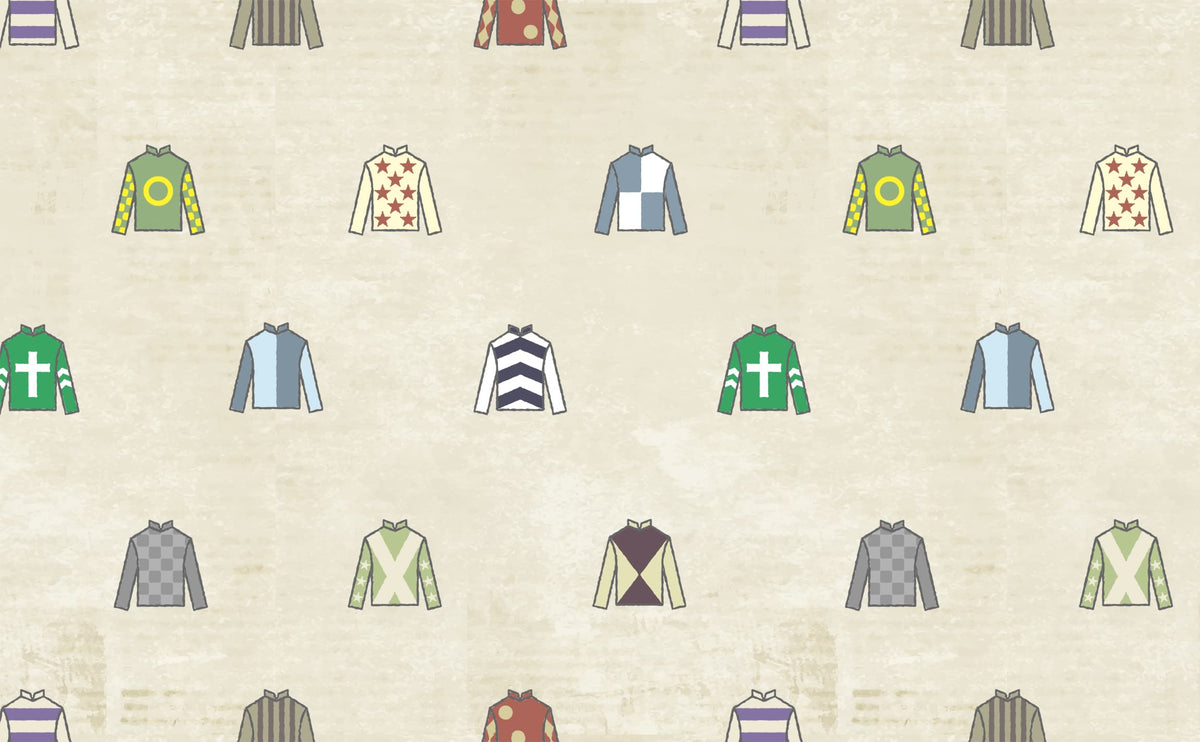 Muted Multi-color Derby Jockey Silks Pattern Wallpaper for Walls ...