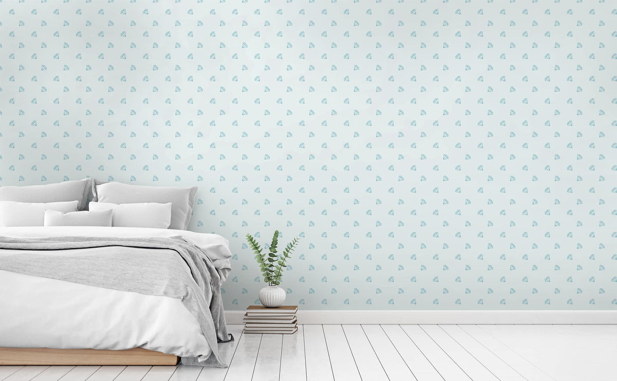 Simple and elegant Ice Blue Diamond Pattern Wallpaper for Walls | Shine ...