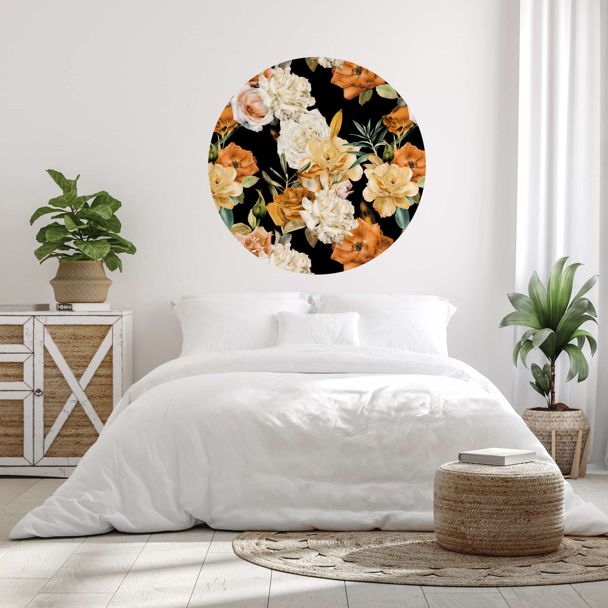 Rebel Rose | Circle Wall Decal | WallsNeedLove