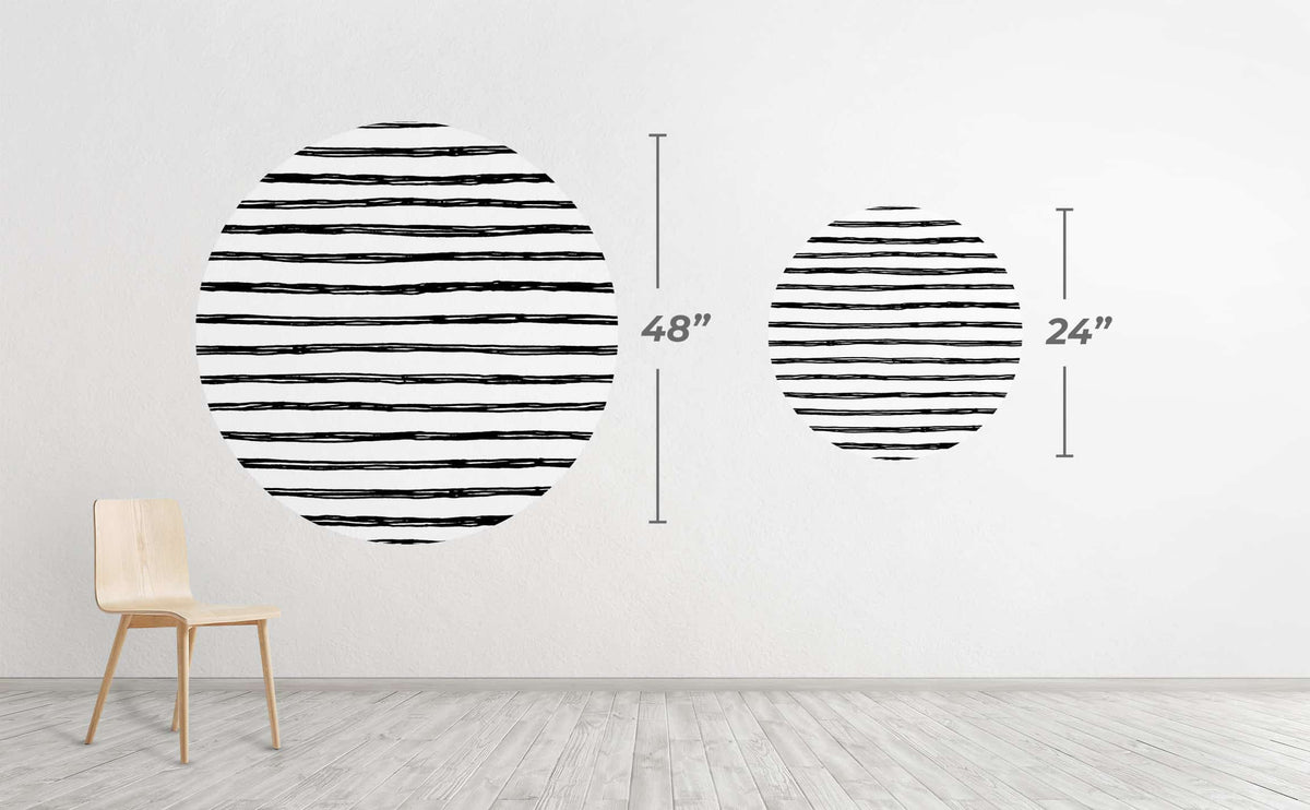 Inked Lines | Circle Wall Decal | WallsNeedLove
