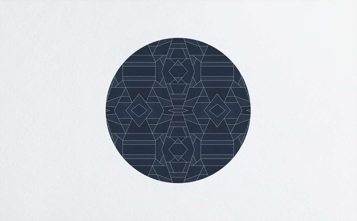 Geo Blue | Circle Wall Decal | WallsNeedLove