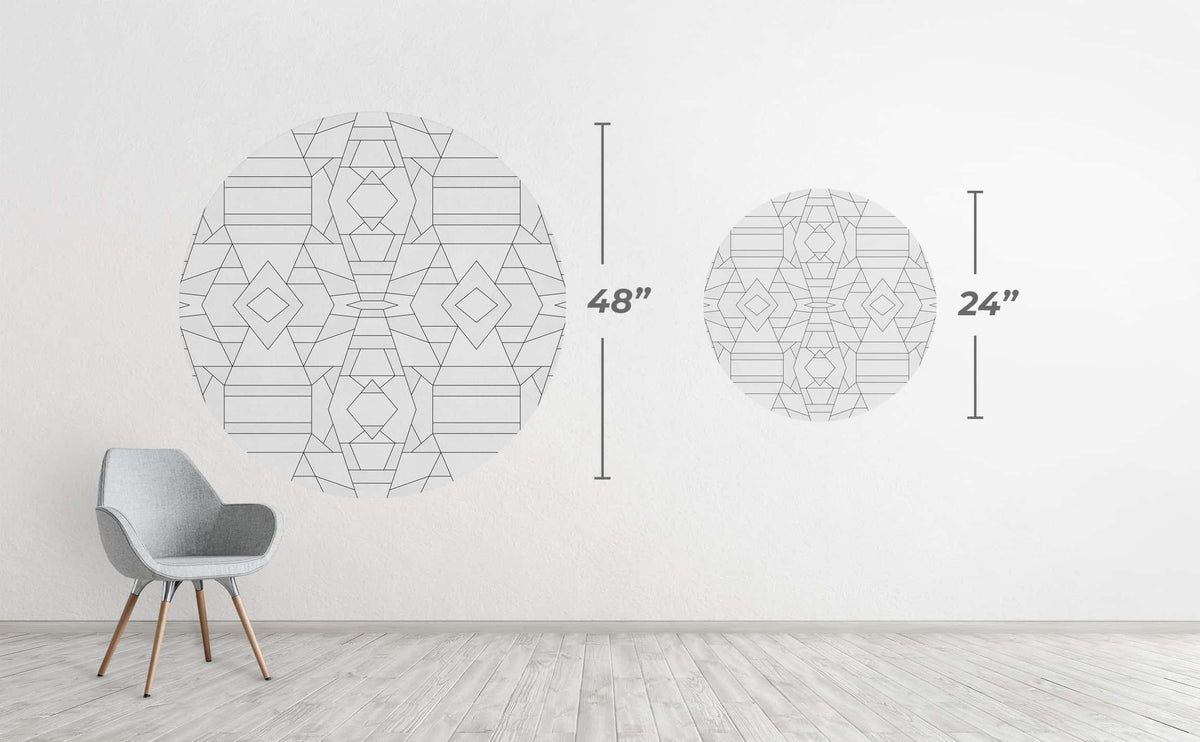 Geo White | Circle Wall Decal | WallsNeedLove