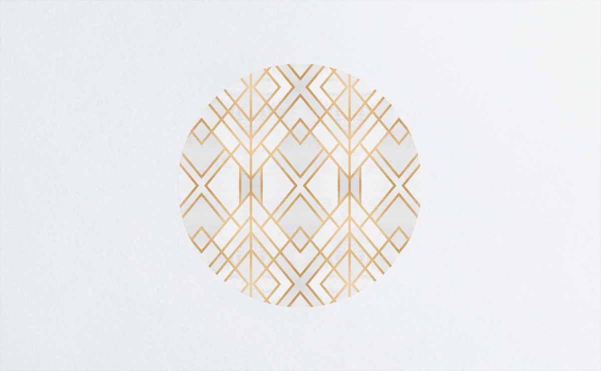 Golden Geo | Circle Wall Decal | WallsNeedLove