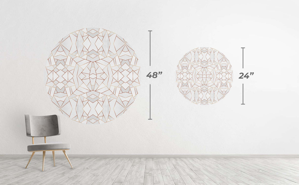 White Stone | Circle Wall Decal | WallsNeedLove