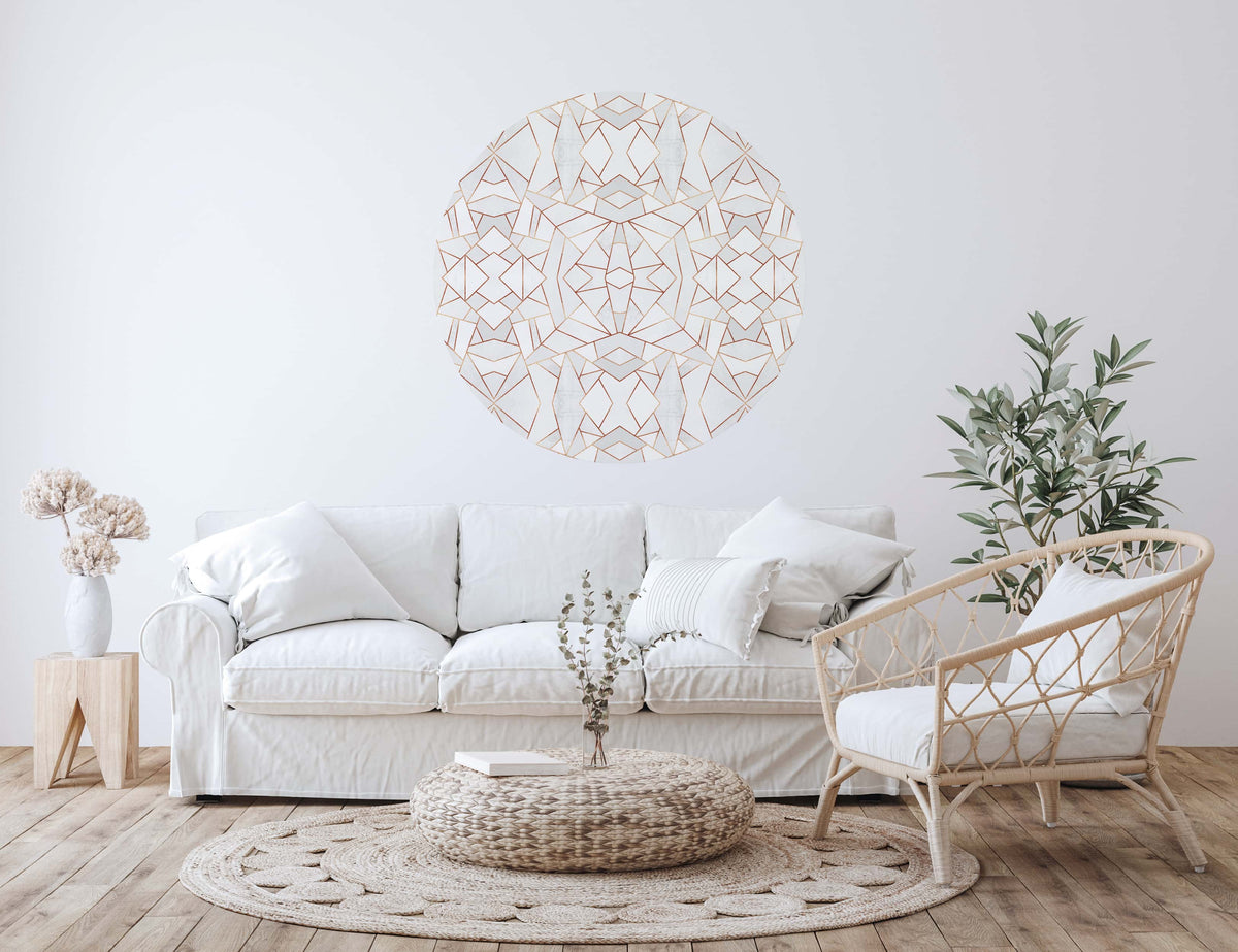 White Stone | Circle Wall Decal | WallsNeedLove