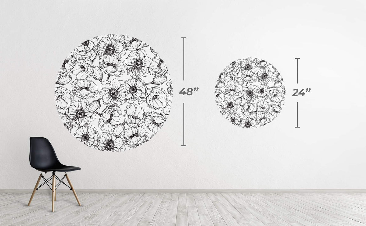 Flower Power | Circle Wall Decal | WallsNeedLove
