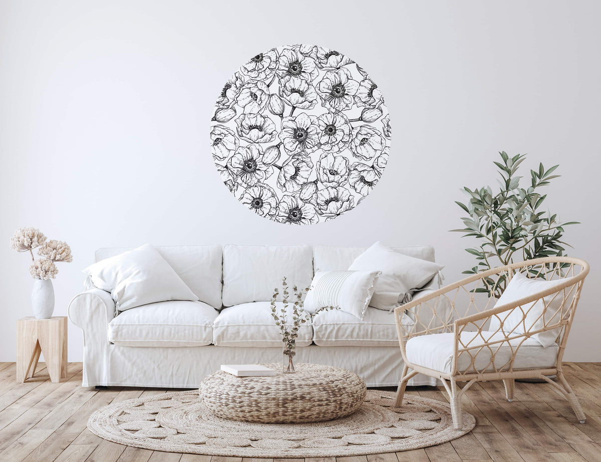Flower Power | Circle Wall Decal | WallsNeedLove