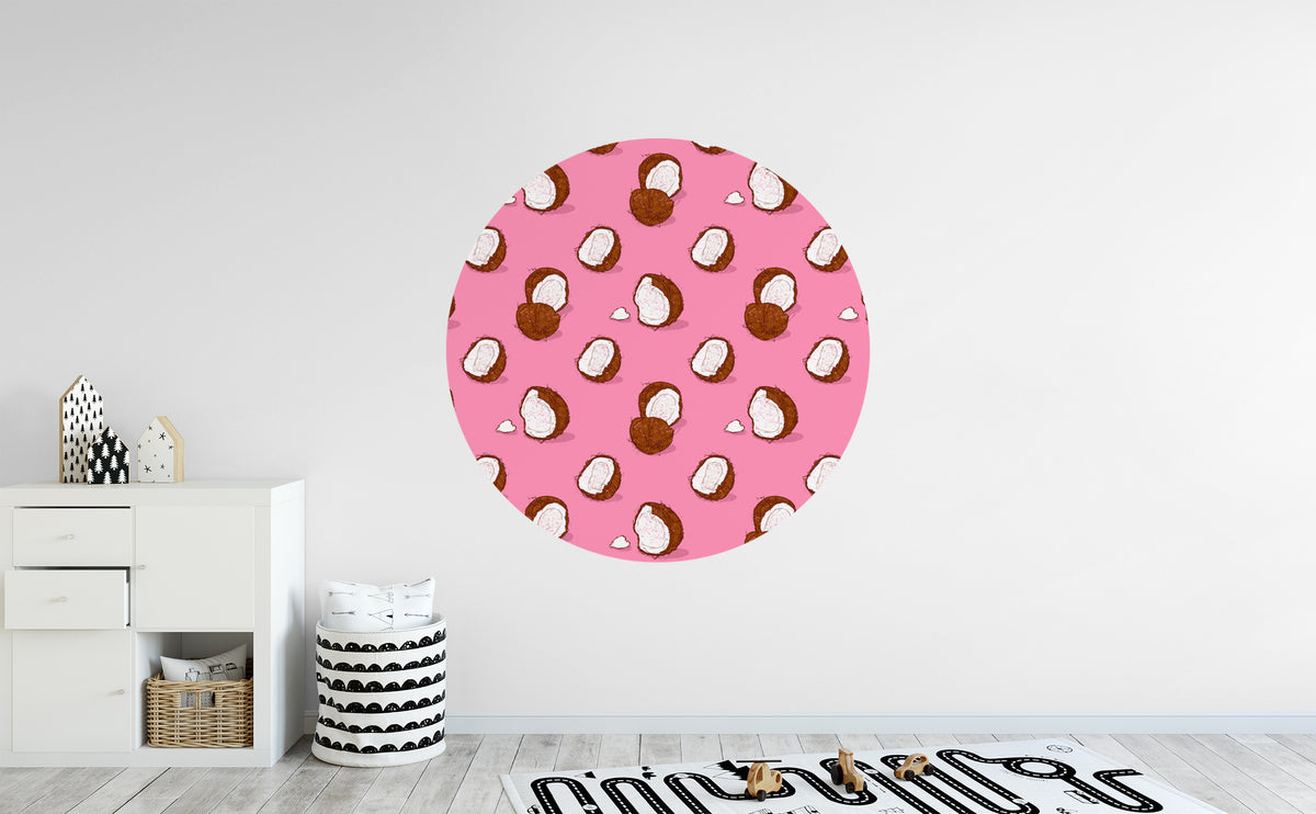 Coconut | Circle Wall Decal | WallsNeedLove