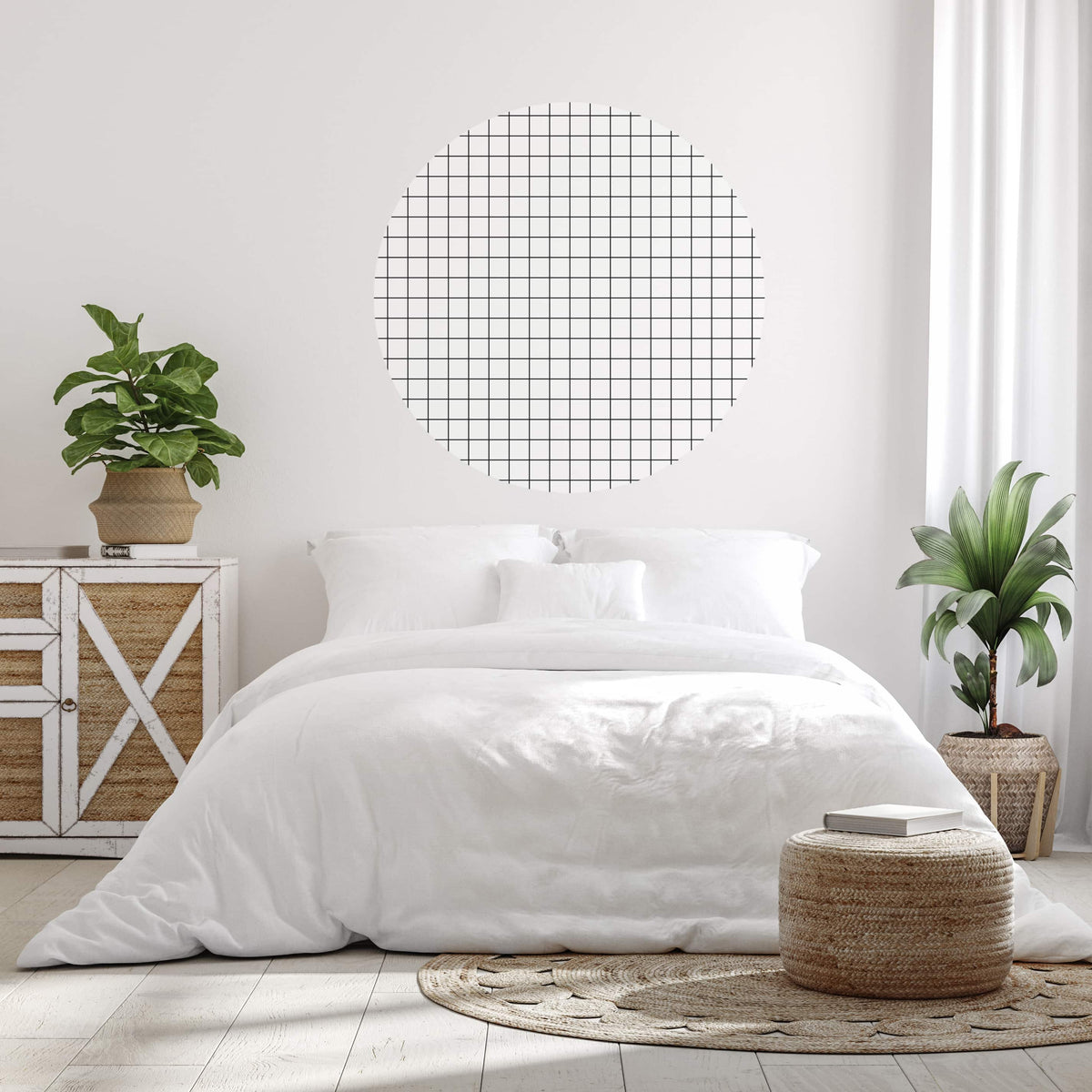 Grid | Circle Wall Decal | WallsNeedLove