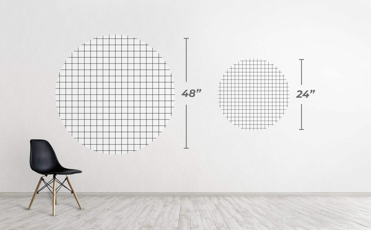 Grid | Circle Wall Decal | WallsNeedLove