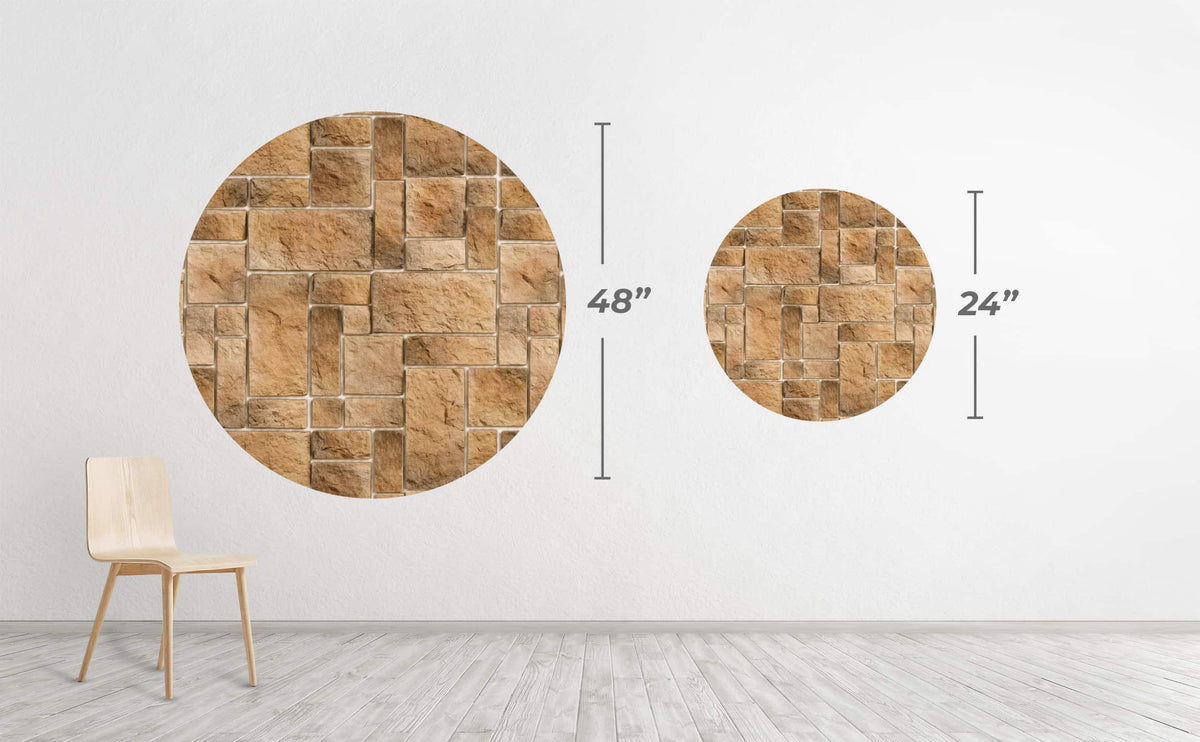 Stone Pattern | Circle Wall Decal | WallsNeedLove