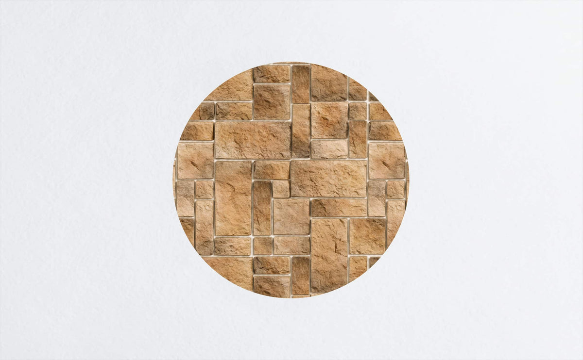 Stone Pattern | Circle Wall Decal | WallsNeedLove