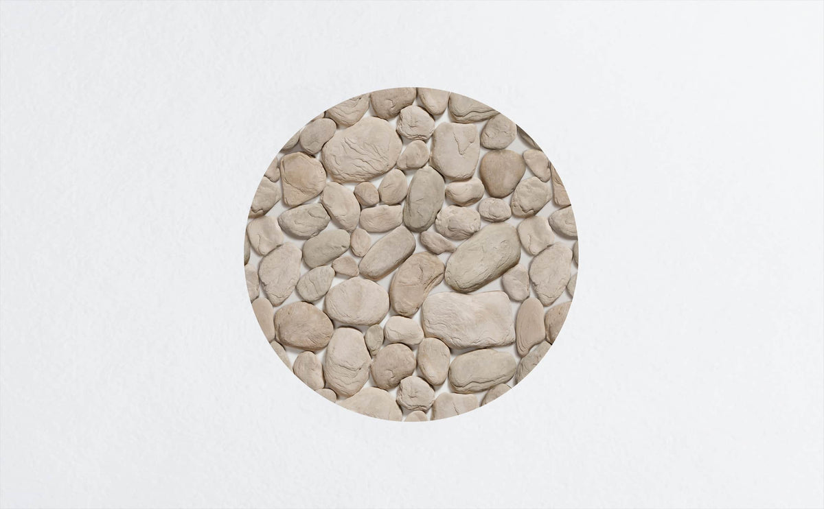 3D Stone Pattern II | Circle Wall Decal | WallsNeedLove