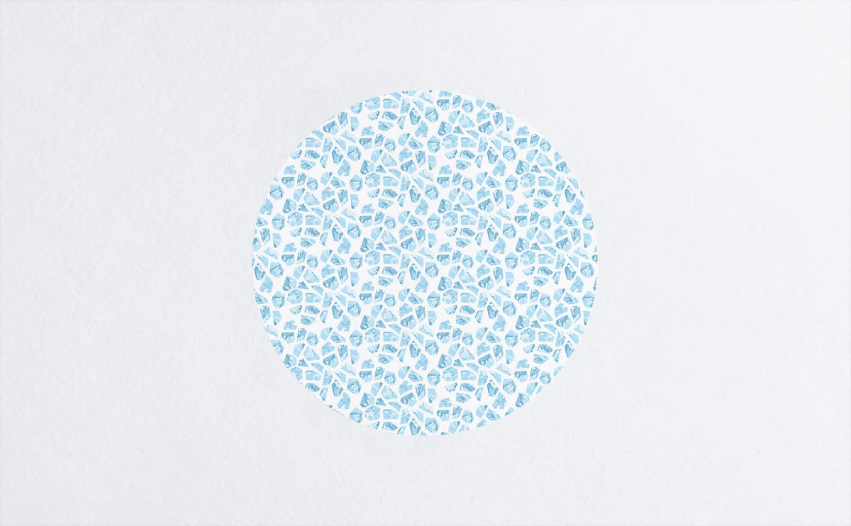 Blue Mosaic | Circle Wall Decal | WallsNeedLove