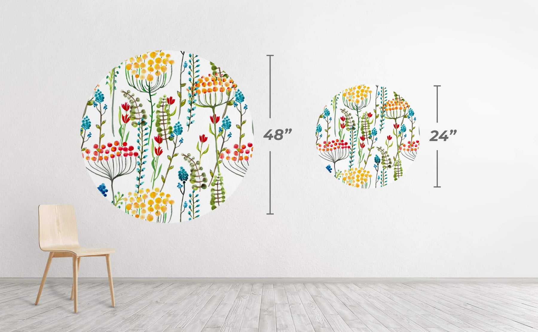 Spring Fields | Circle Wall Decal | WallsNeedLove