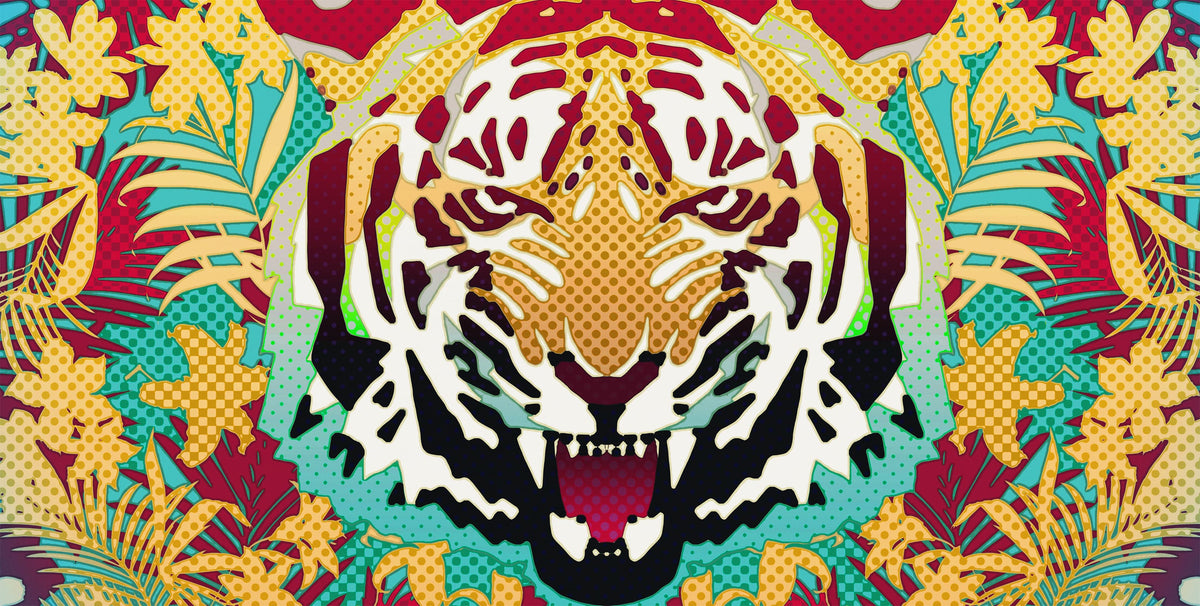 Hypnotic Tiger Wall Mural