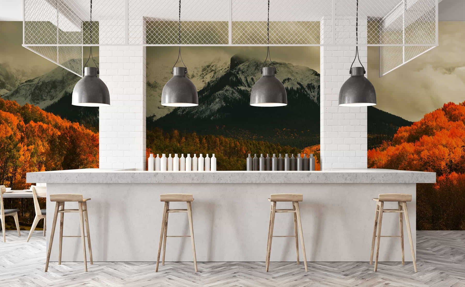 Bright Fall Forest Wall Mural | Harvest in the Colorado Mountains