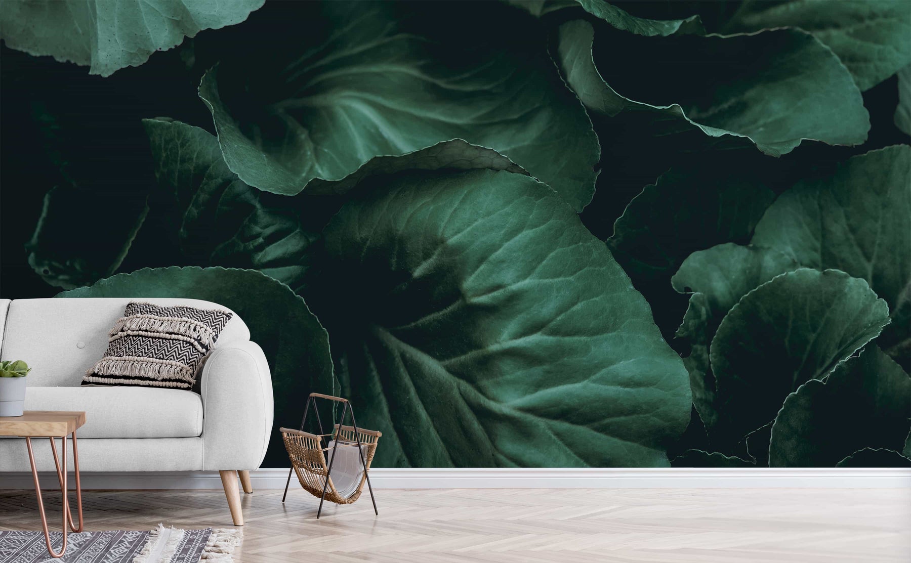 Green Leaf Foliage Wall Mural | Forest Flora – WallsNeedLove