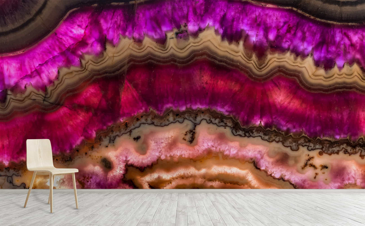 Amethyst layered crystal Wall Mural | Creature Comforts