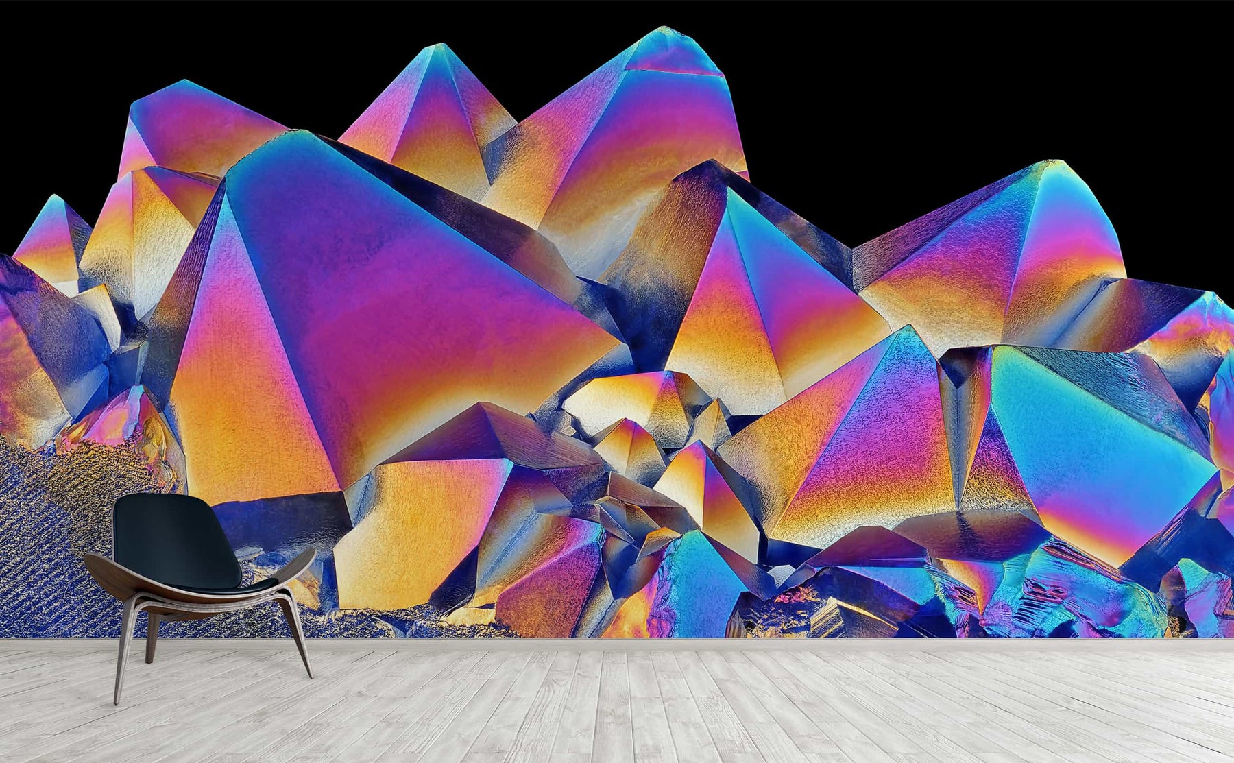 Titanium amethyst quartz crystal Wall Mural | Crystal Mountains ...