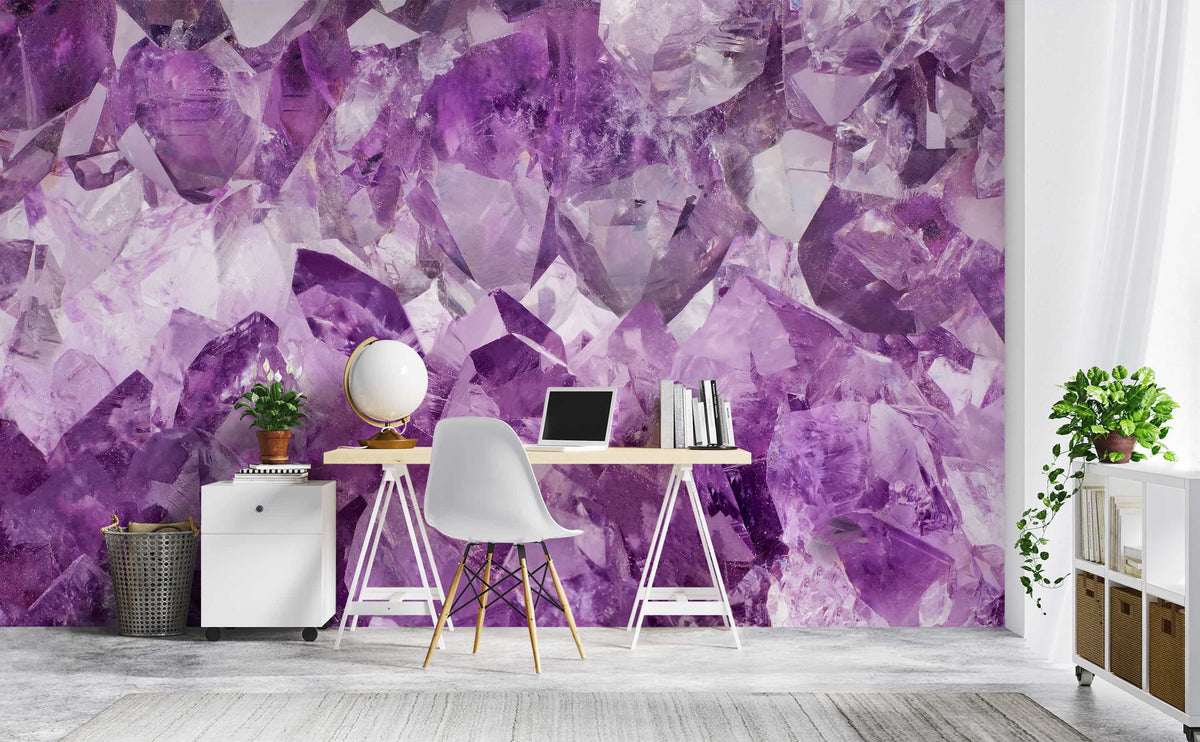 Purple amethyst crystal glam Wall Mural | Another Door Opens