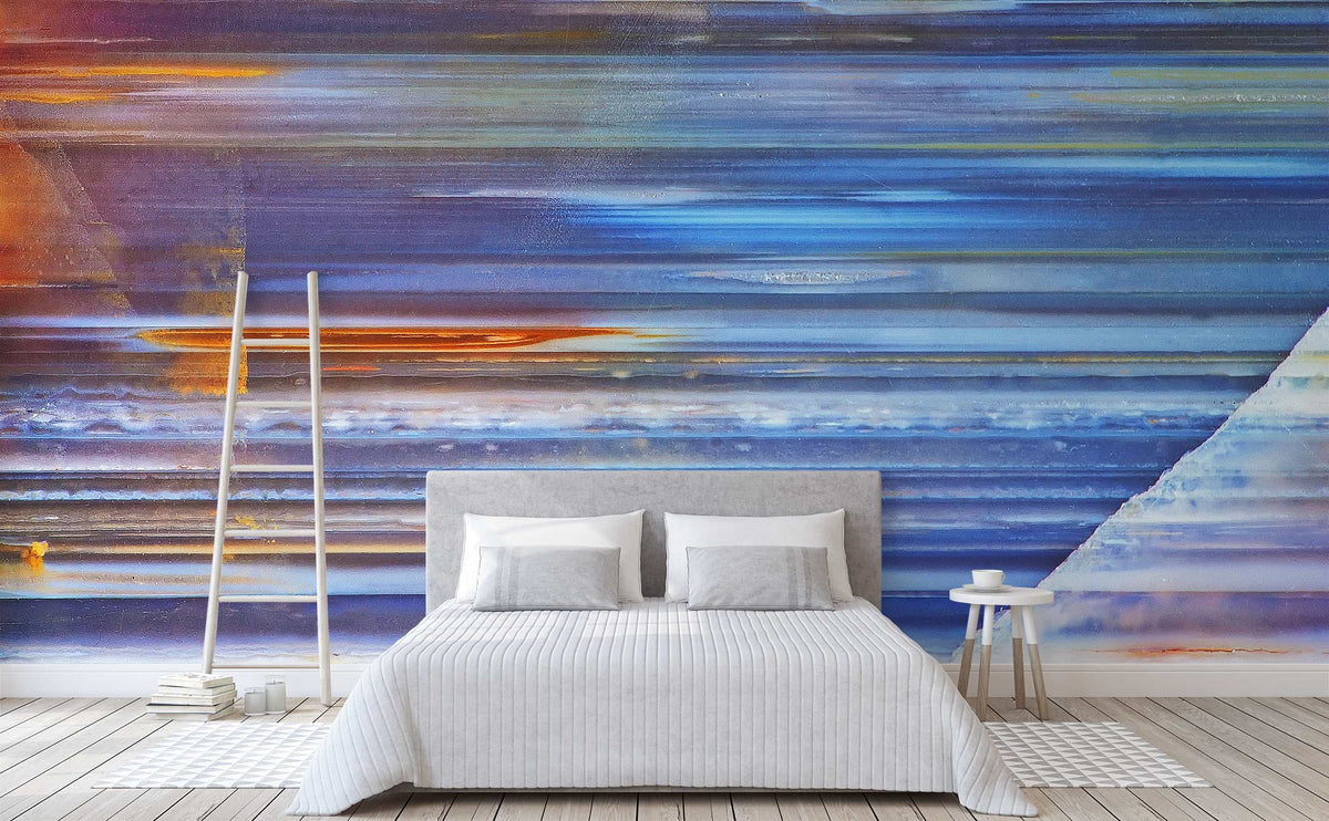 Blue white agate crystal layers Wall Mural | Tokyo Stone