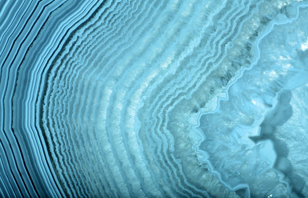 Light blue teal quartz texture Wall Mural | Echo Stone