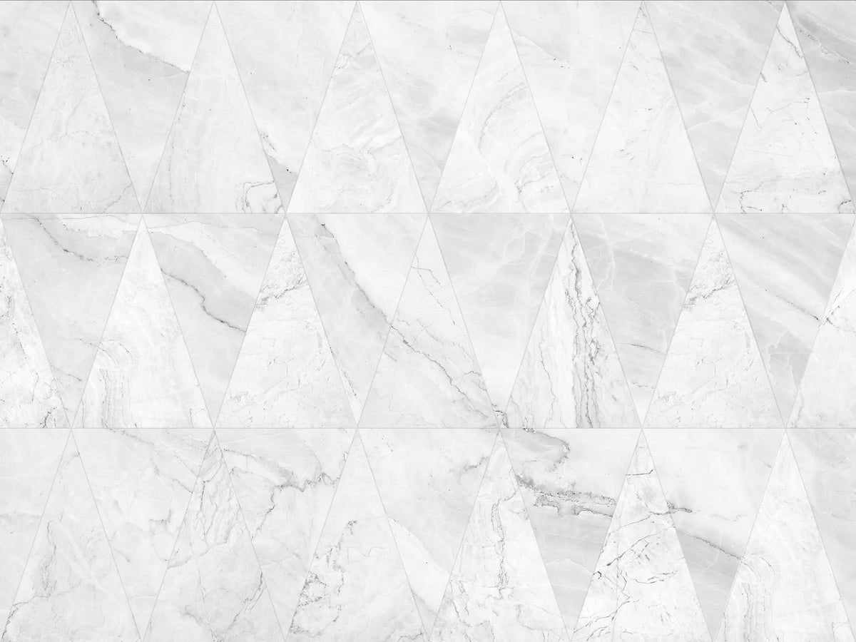 Triangular tile calacatta marble stone texture Wall Mural | Points for Glam