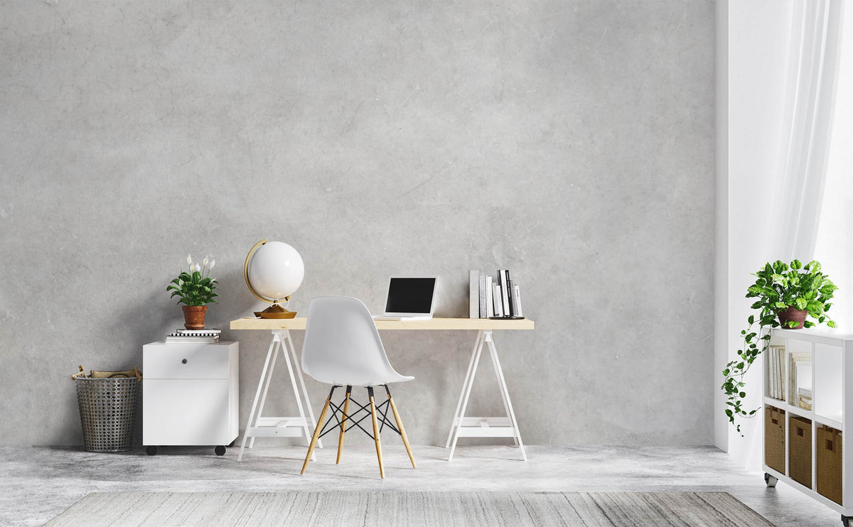 Soft Sleek Smooth Gray Cement Textured Wall Mural Wall Mural | Venus Mist