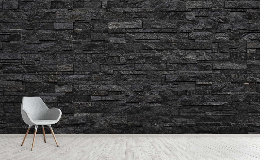black wall bricks