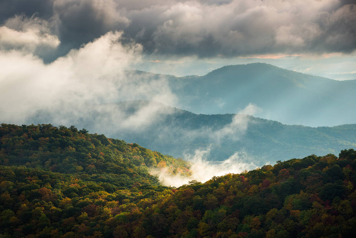 Appalachian mountain range forest landscape Wall Mural | Blue Ridge Parkway