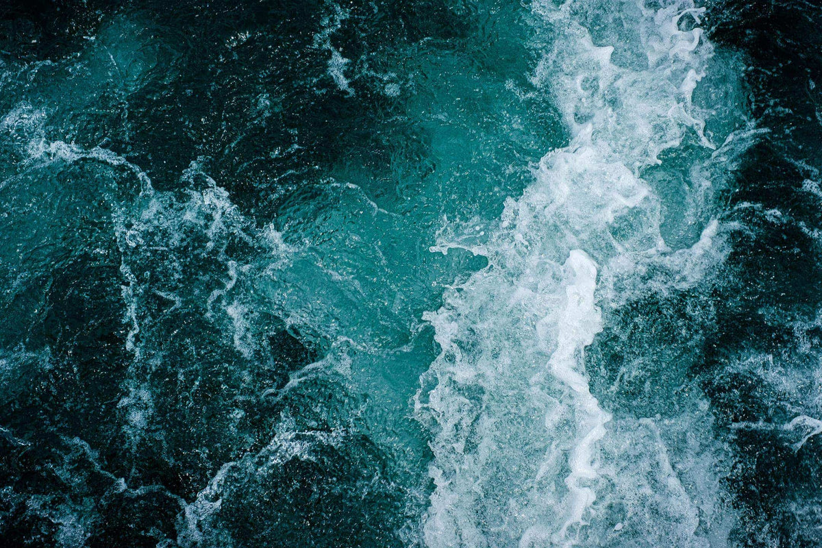 High-definition deep aqua water wave Wall Mural | Whirlpool