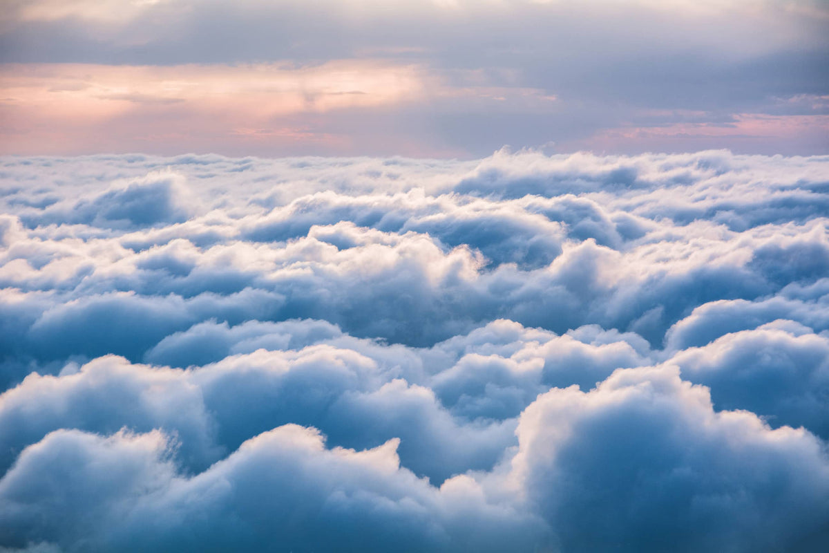 Dreamy blue-toned cloud top Wall Mural | Sweet Dreams