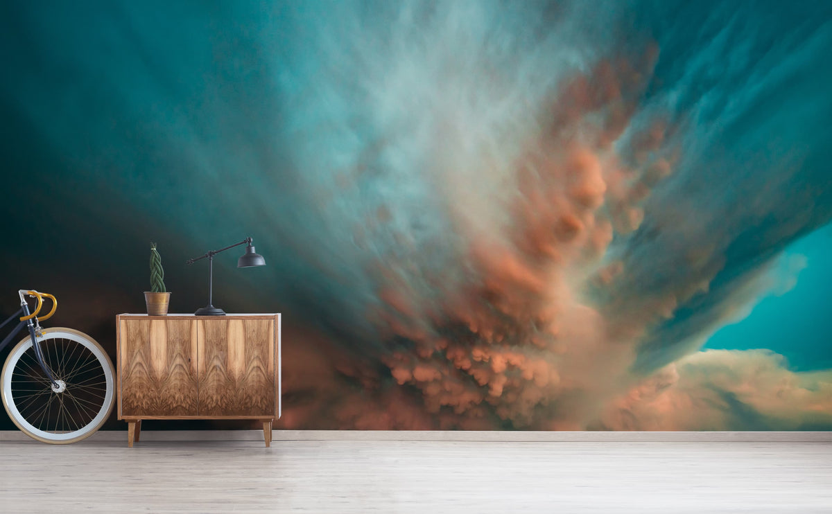Jewel-tone cloud sky design Wall Mural | Cloud Poetry
