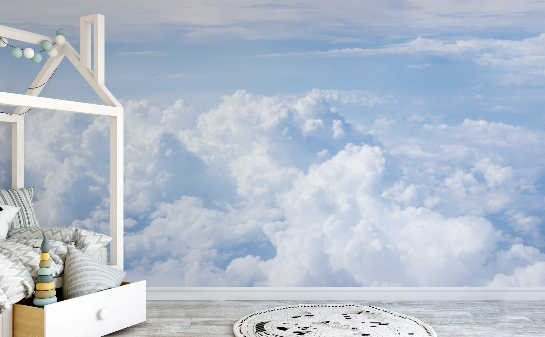 dreamscape clouds wall mural