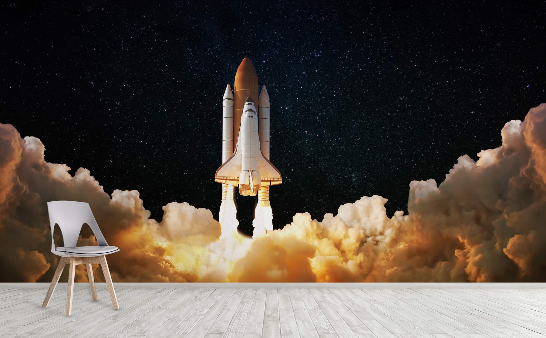 Space shuttle night launch photographic Wall Mural | To Infinity ...