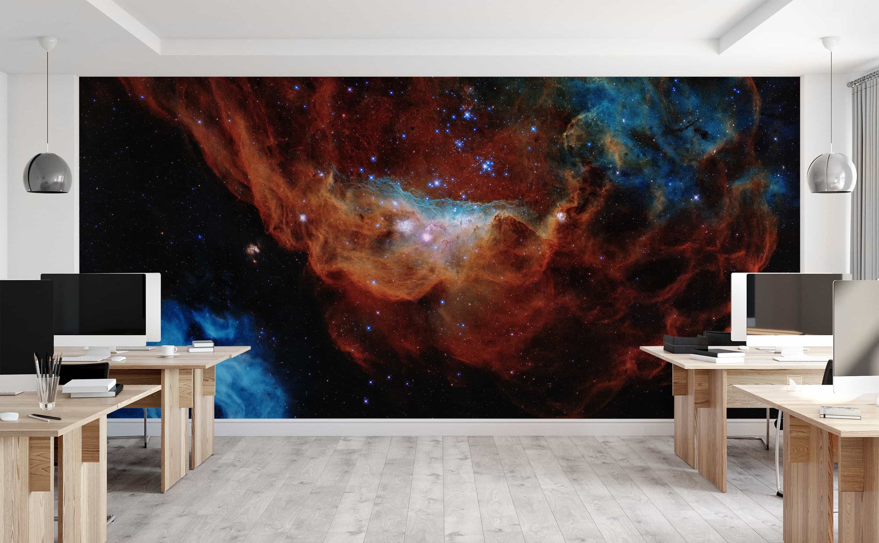 Giant red nebula NASA Hubble image Wall Mural | Cosmic Reef – WallsNeedLove