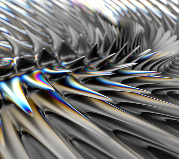 Titanium color abstract metal pattern Wall Mural | Magnetic Pull