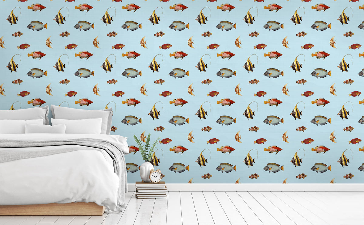 Ocean Reef Fish Wallpaper for Walls | Marine Life