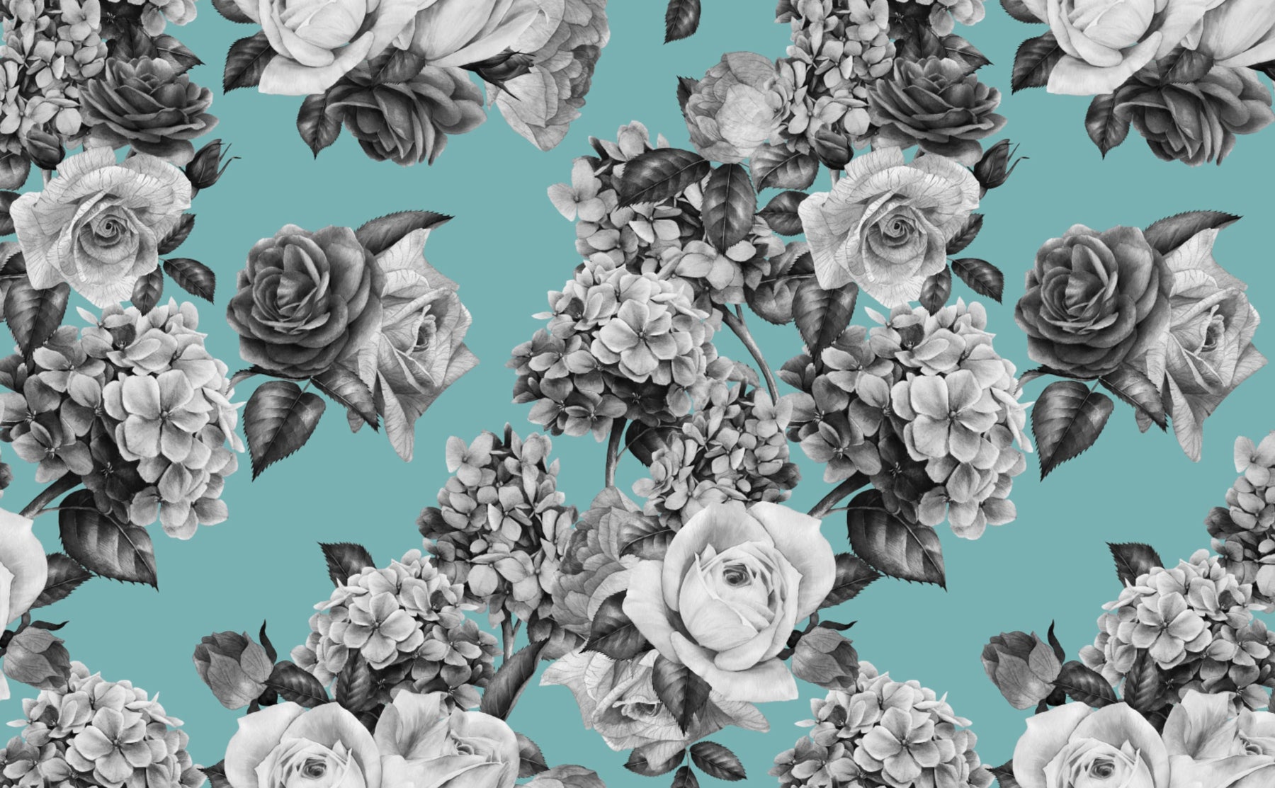 Vintage Rose Bushes Wallpaper for Walls | Mary – WallsNeedLove