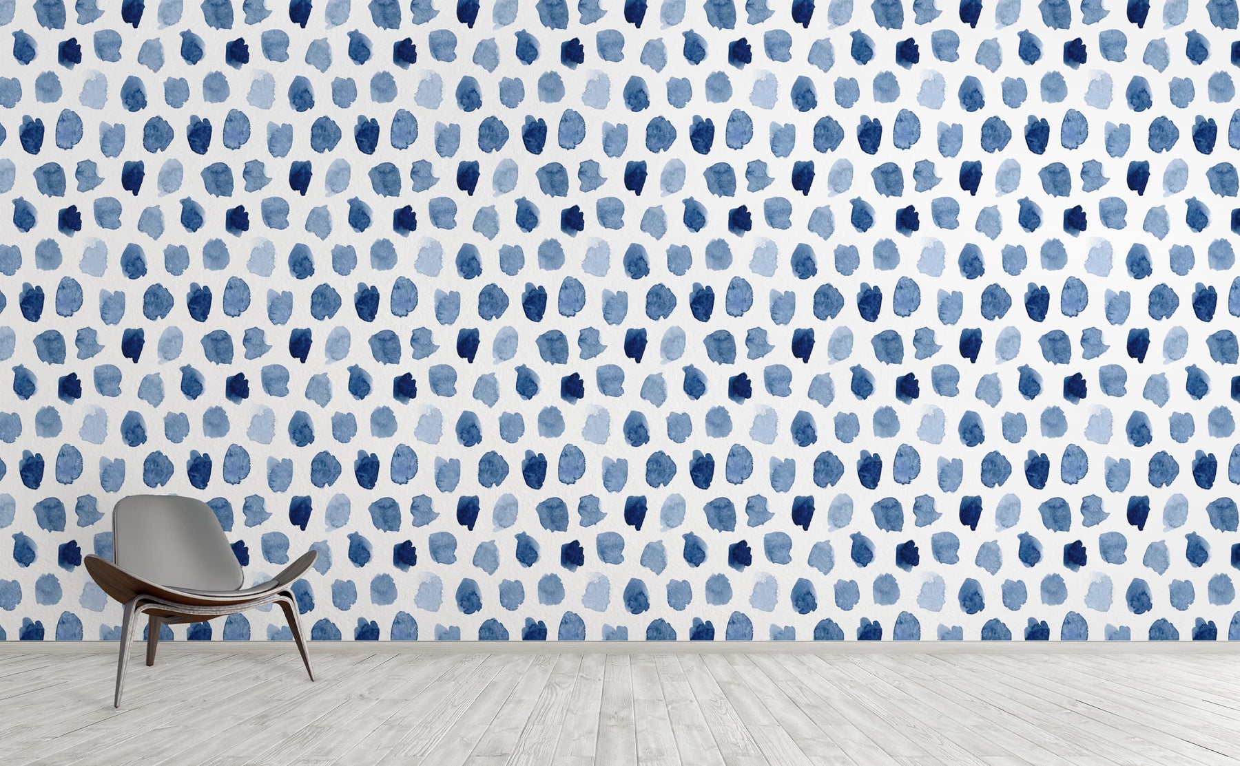 Blue Watercolor Pattern Wallpaper for Walls | Outside the Lines ...
