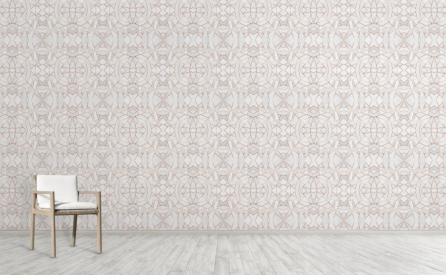 Fractal Stone Pattern Wallpaper for Walls | White Stone – WallsNeedLove