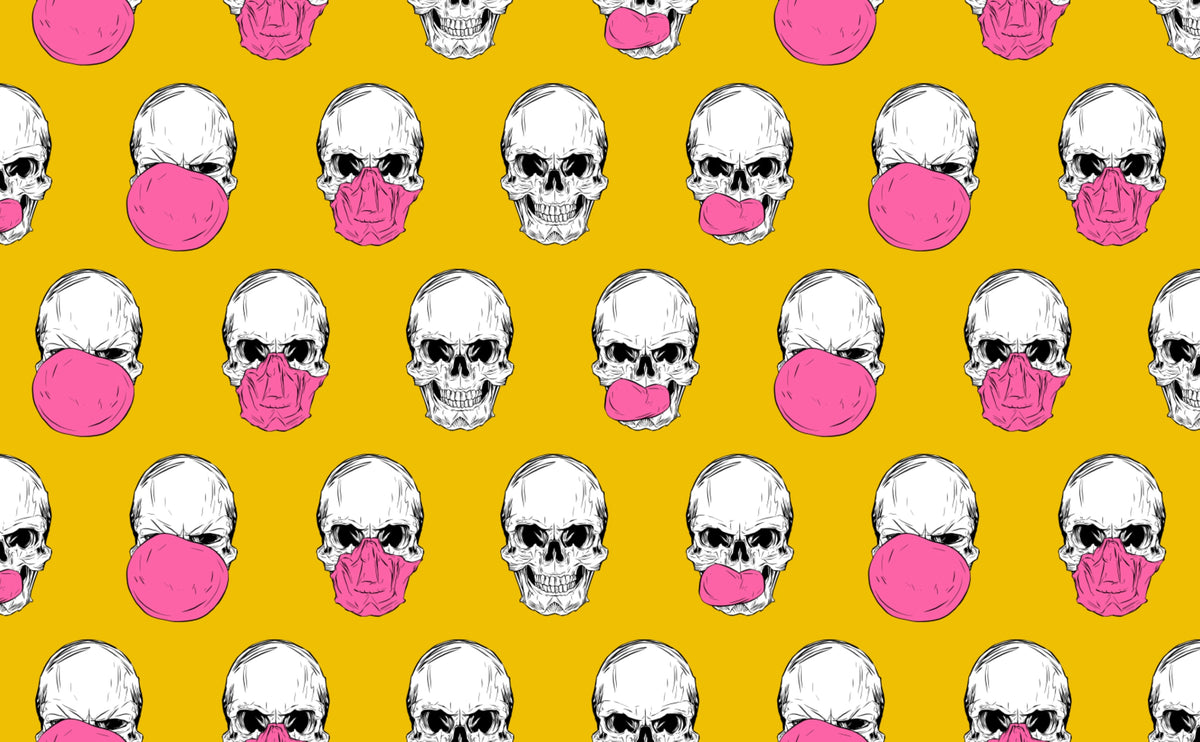 Skulls Chewing Gum Wallpaper for Walls | Be Refreshed Chew
