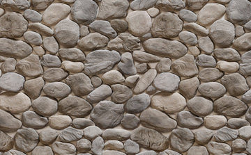 River Rock Effect Wallpaper for Walls | 3D Stone Pattern – WallsNeedLove