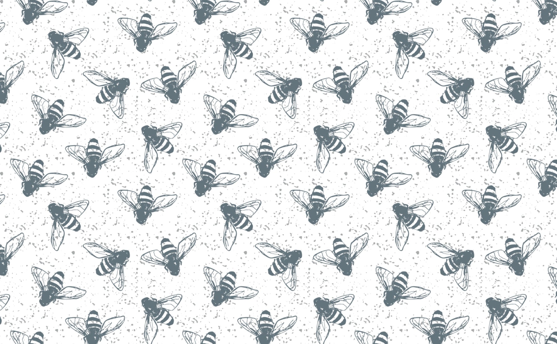 Bees Pattern Wallpaper for Walls | Grunge Bees – WallsNeedLove