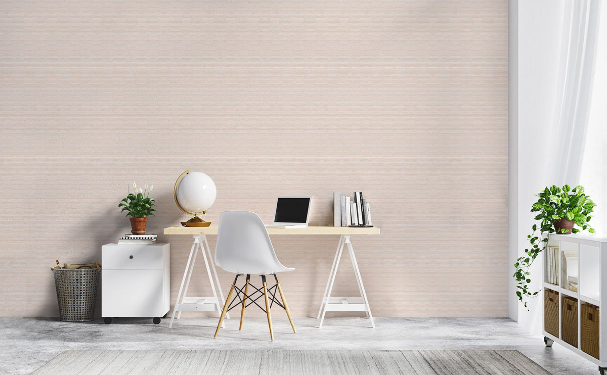 Horizontal Pinstripes Wallpaper for Walls | Blush Watercolor Stripes