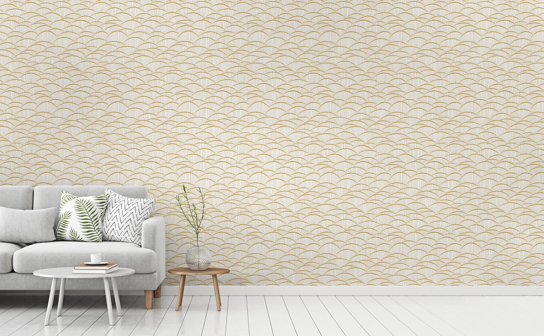 Clam Shell Pattern Wallpaper for Walls | Ewing Klipspringer – WallsNeedLove