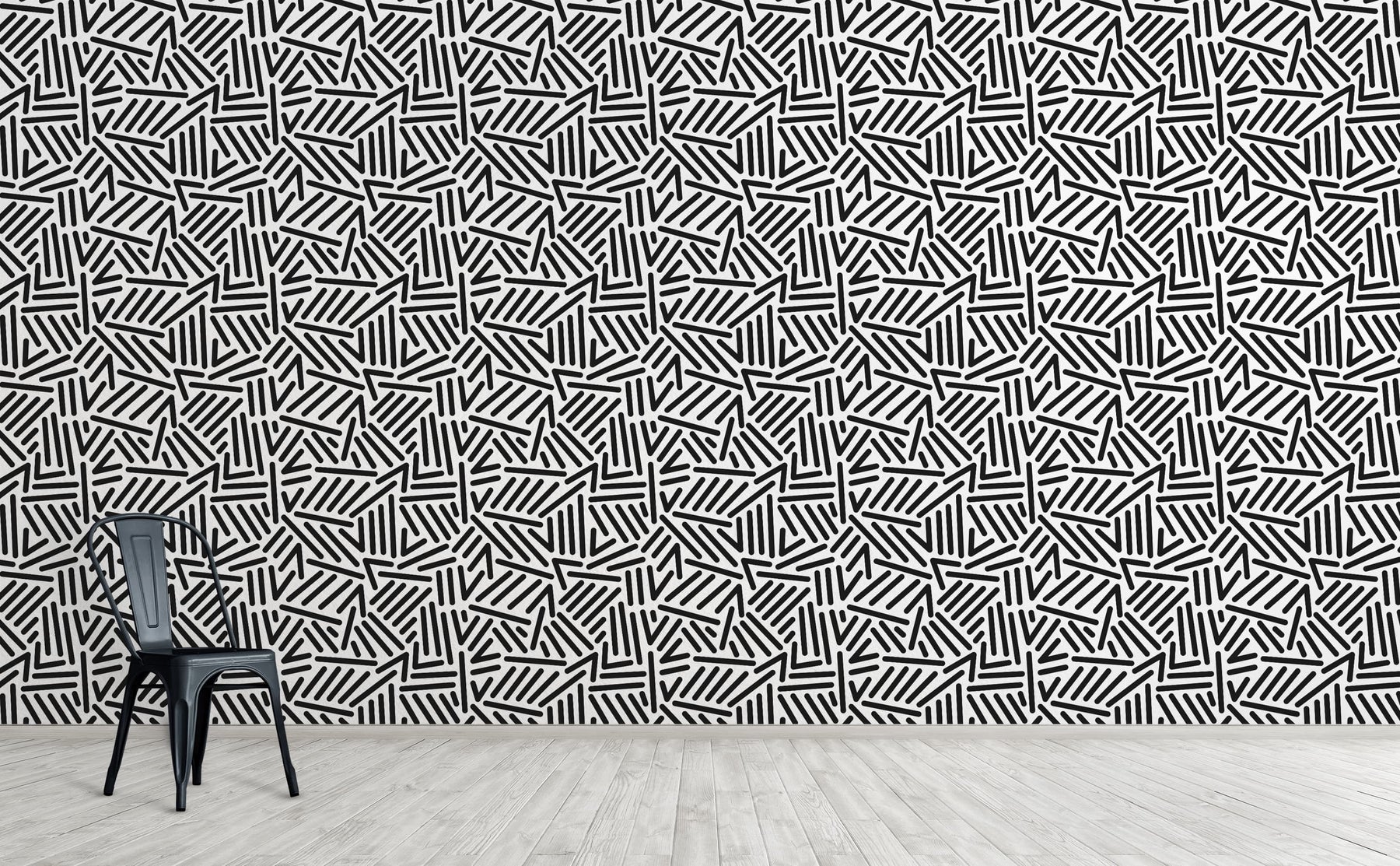 Pop Art Lines & Chevrons Pattern Wallpaper for Walls | Retro Pop ...