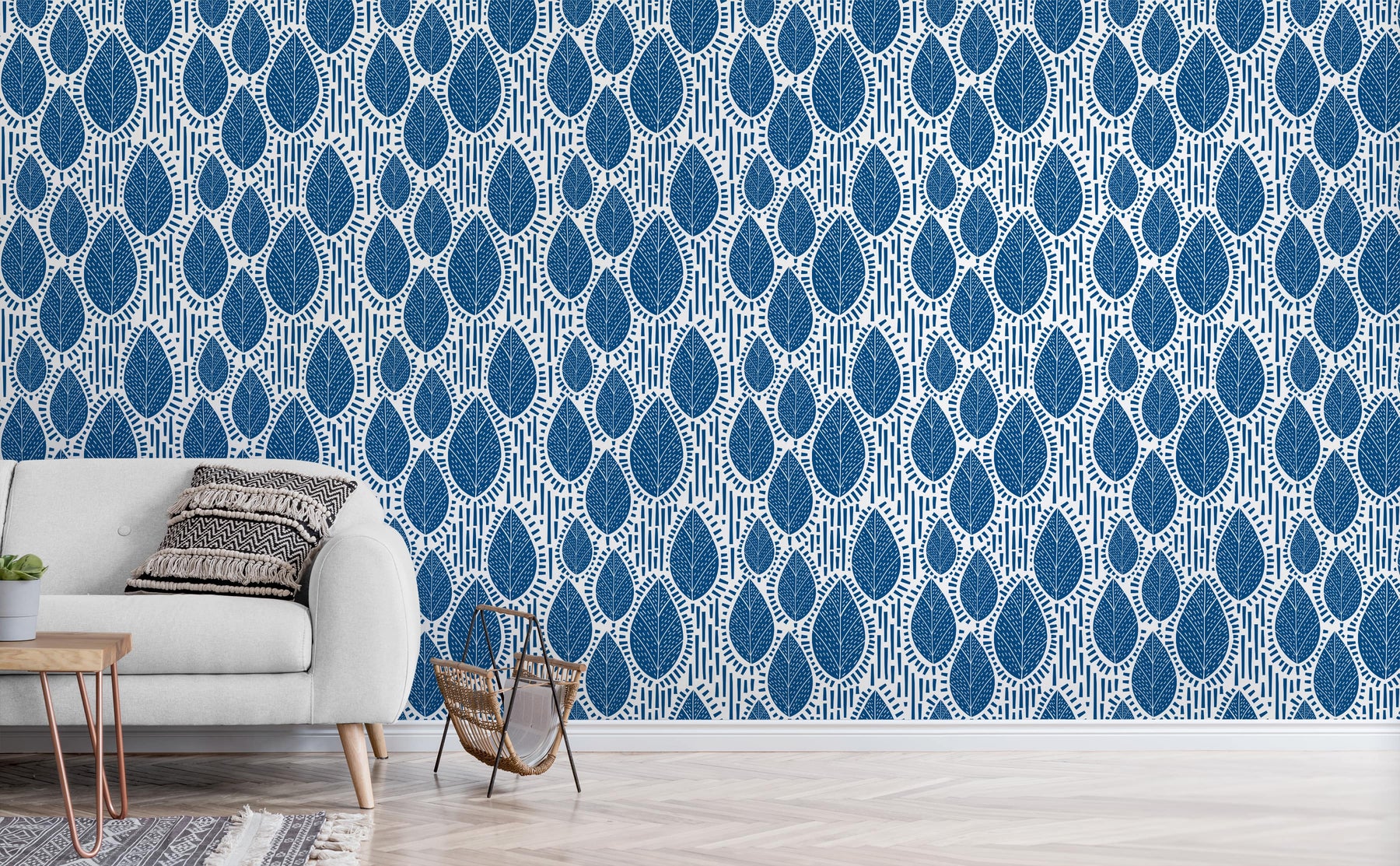 Modern Leaf Pattern Wallpaper for Walls | Beat Generation – WallsNeedLove