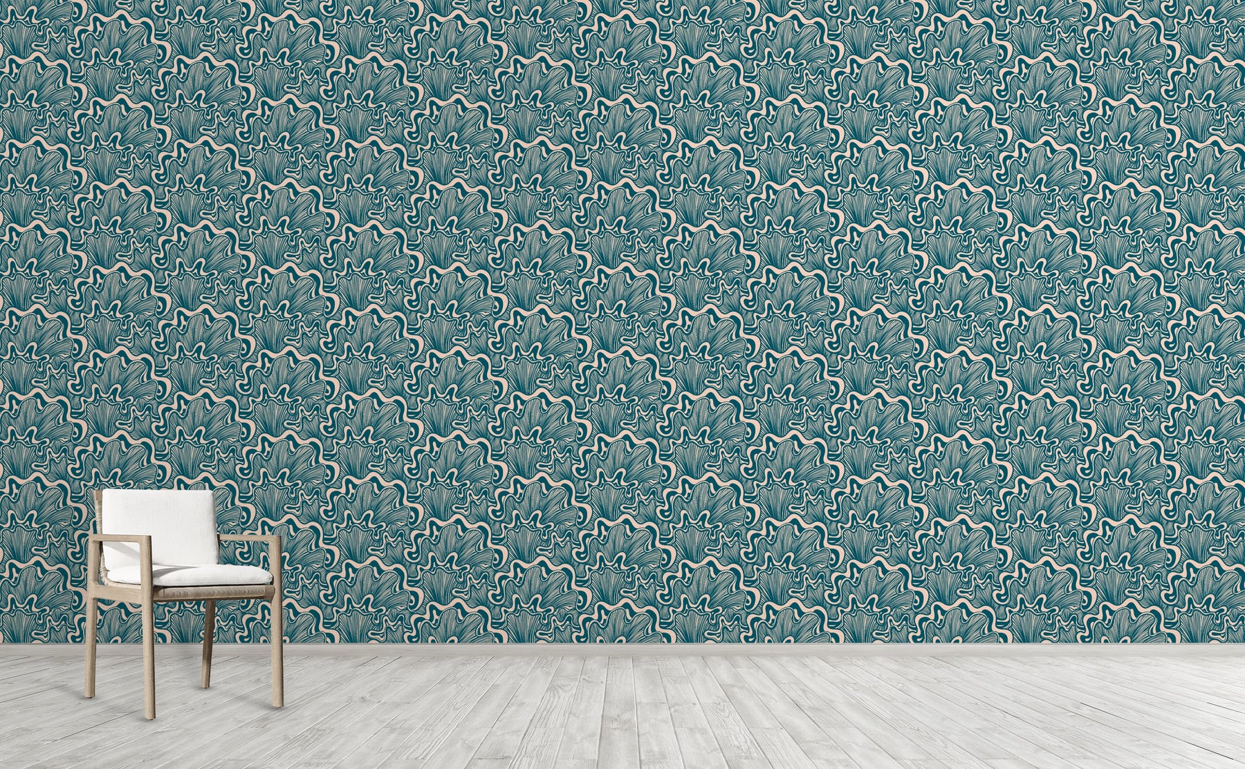 Clam Shells Pattern Wallpaper for Walls | Beatnik – WallsNeedLove